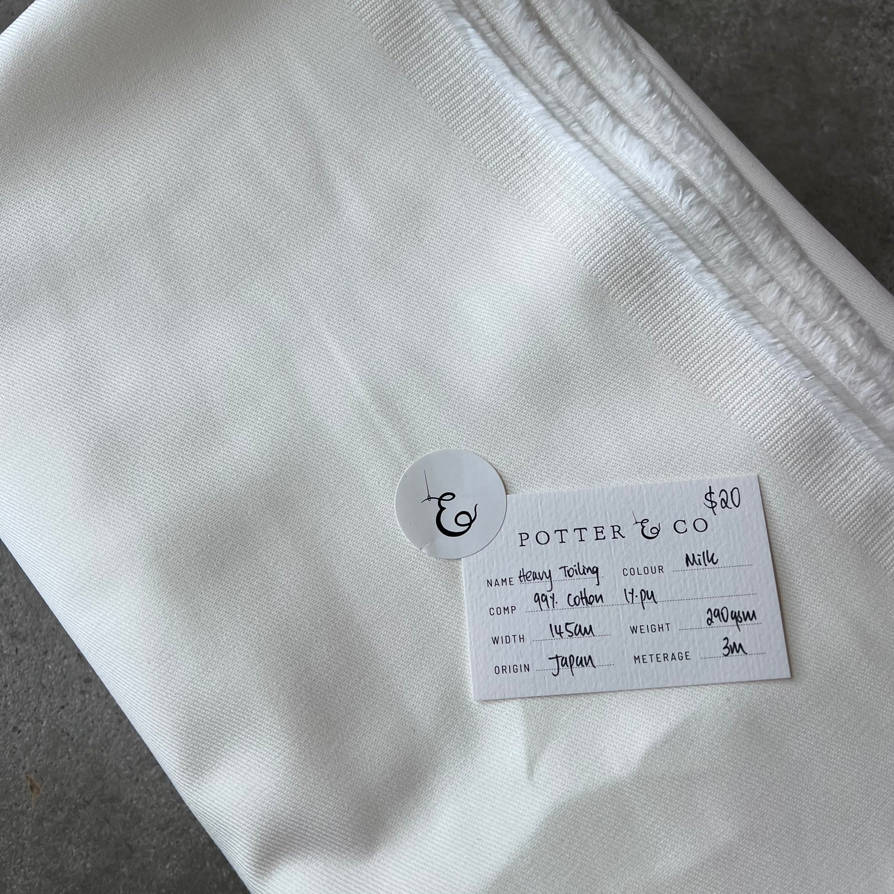 HEAVY TOILING FABRIC PACK – Potter & Co Australia